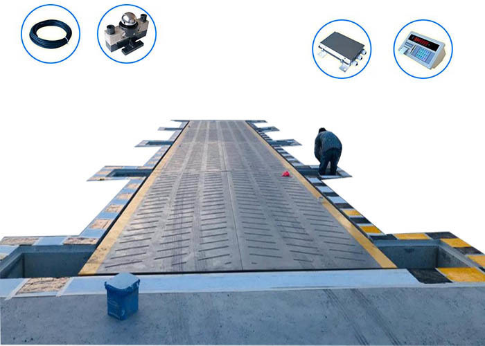 20M 100T Vehicle Weighbridge , U Shaped Weighbridge Systems