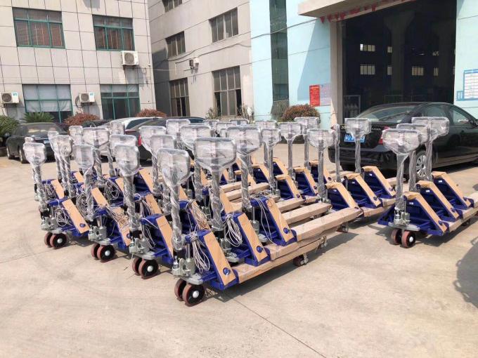 Carbon Steel 1 Ton Hydraulic Pump Manual Weighing Scale Pallet Truck